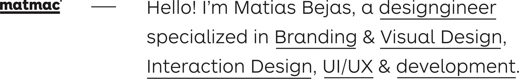 Matias Bejas Portfolio